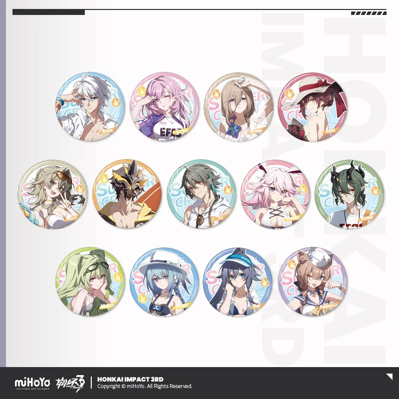 Honkai Impact 3 Elysia Metal Badge miHoYo Official Game Summer Cruise ...