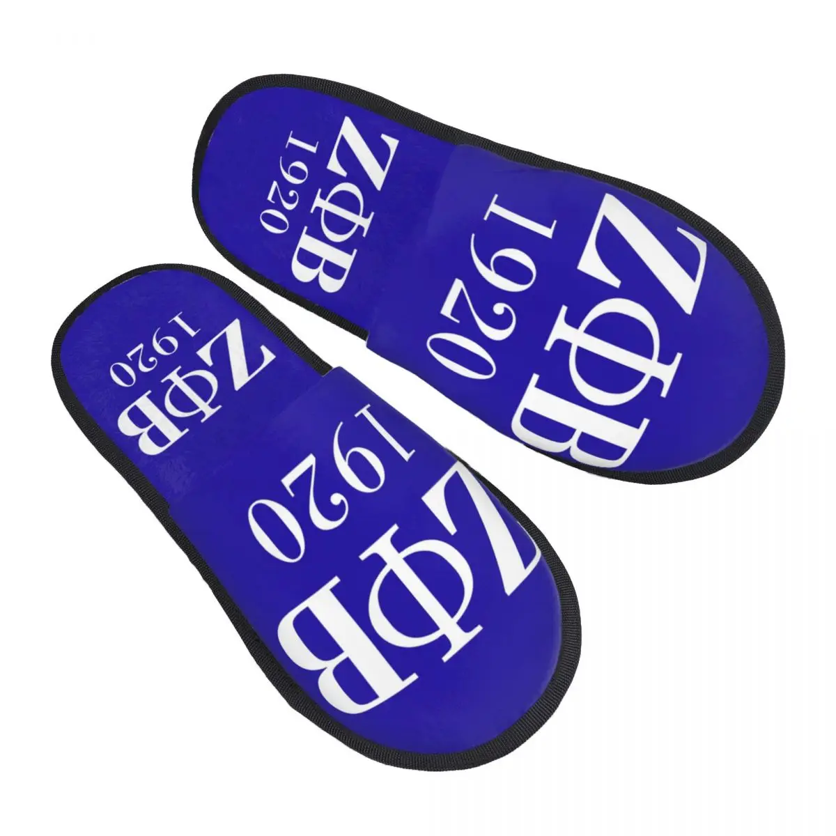 Custom Zeta Phi Beta Sorority Logo Soft Memory Foam House Slippers ...
