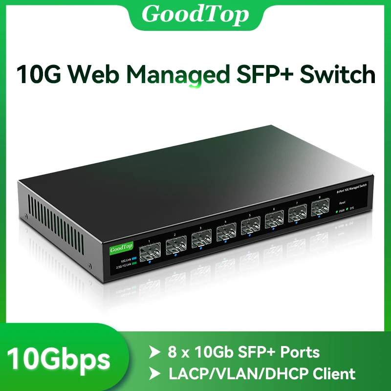 GoodTop-8-Port-10Gb-Smart-Web-Managed-SFP-Switch-10G-Optical-SFP ...