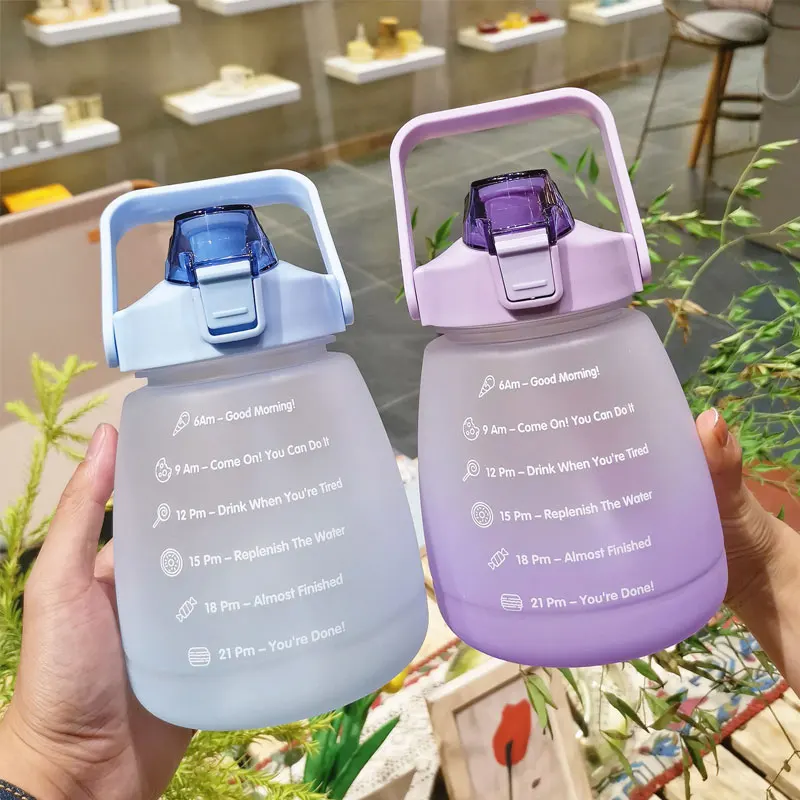 1200Ml-Botol-Air-Gradien-Kapasitas-Besar-Cangkir-Buram-Olahraga-dengan ...
