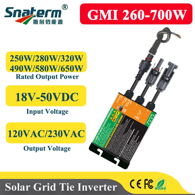 Gmi 350w 300w 260w Mppt Solar Grid Tie Micro Inverter Gmi Series Solar ...
