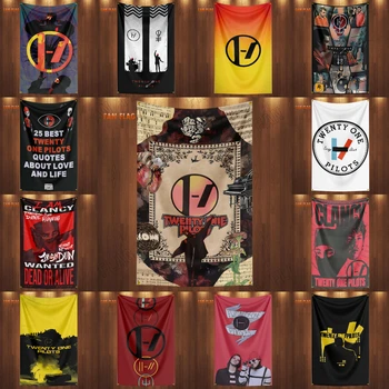 Bandera de poliéster de Twenty One Pilots, cartel de impresión Digital ...
