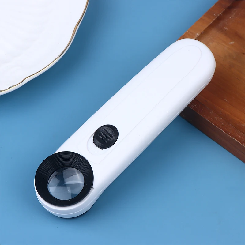 1/2/3PCS 40X Handheld Magnifier With Two LED Lights Identification ...