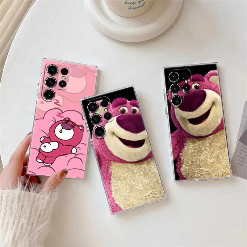 Lotso-Strawberry-Bear-Phone-Case-For-Samsung-S24-S23-Ultra-S22-S20-Plus ...
