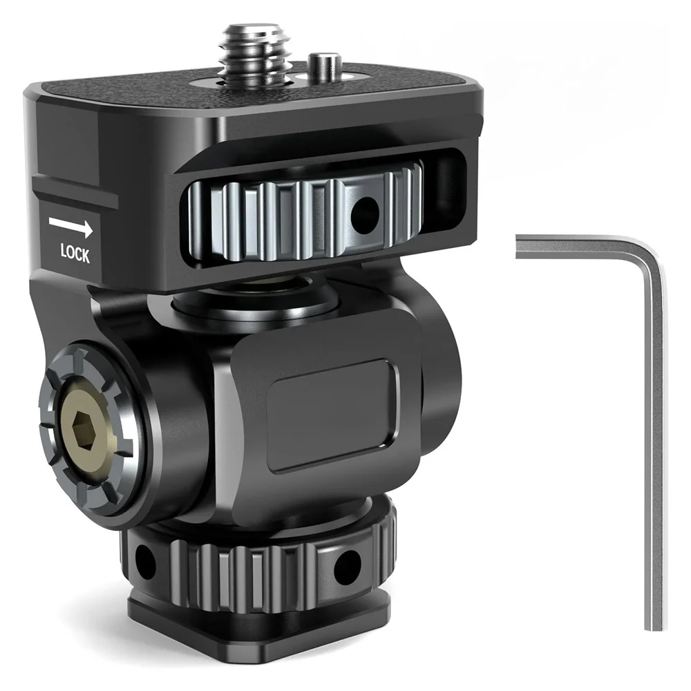 New-DSLR-Camera-Monitor-Mount-Swivel-and-Tilt-Adjustable-Adapter-w-Cold ...