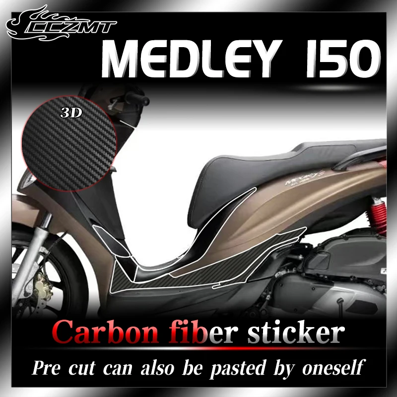 For-Piaggio-MEDLEY150-protective-film-anti-wear-sticker-3D-carbon-fiber ...