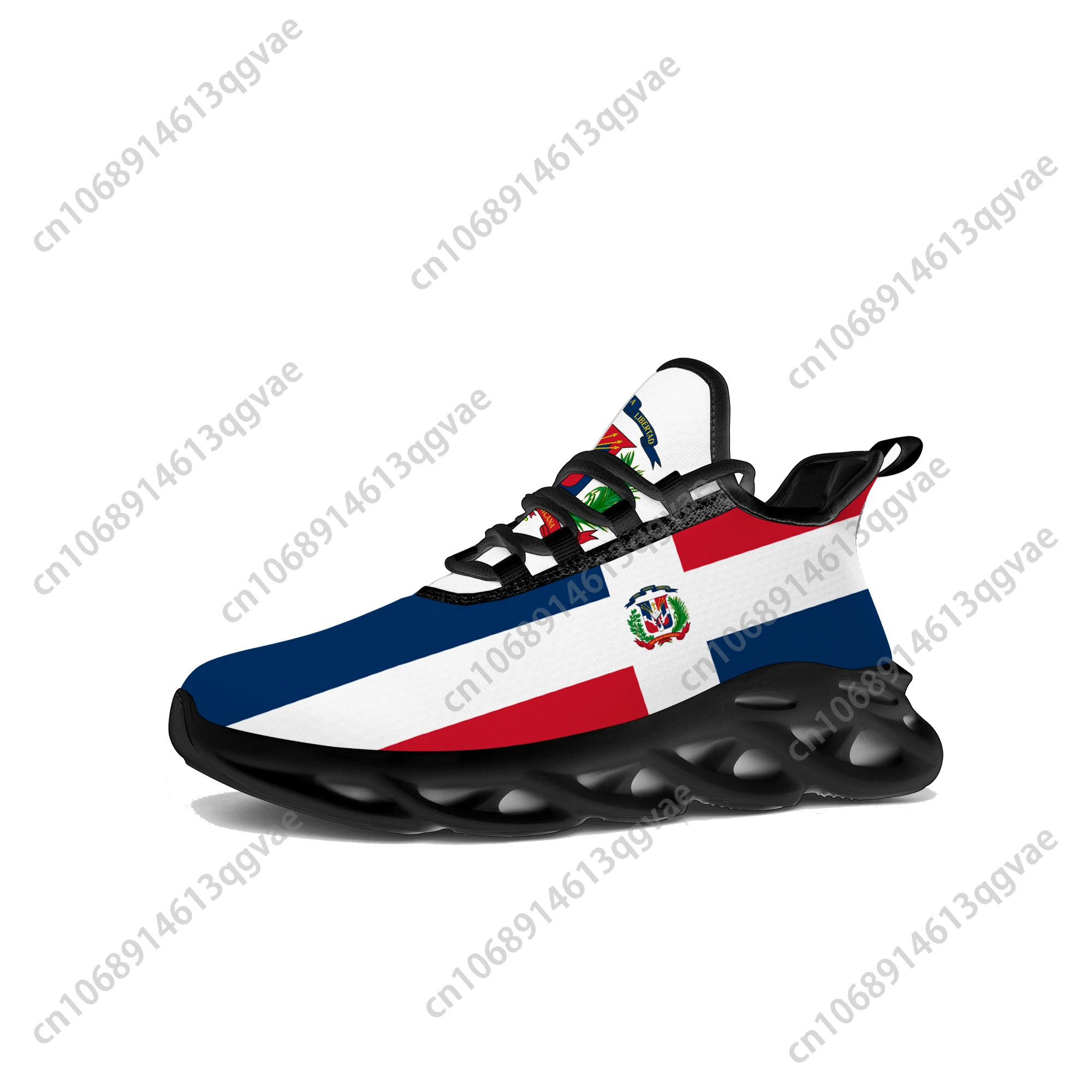 Dominican-Republic-Flag-Flats-Sneakers-Mens-Womens-Sports-Running-High ...