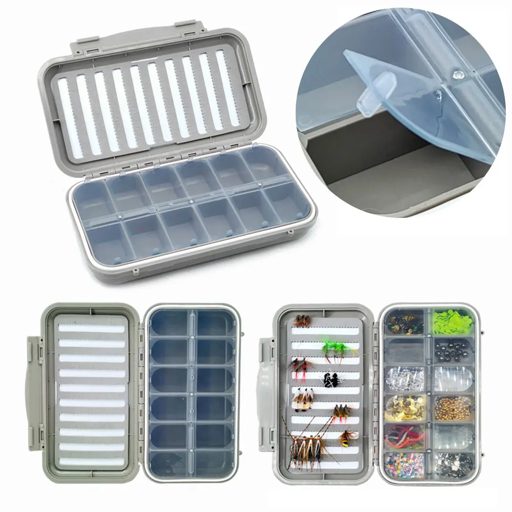 Waterproof Fly Fishing Box Fly Lure Case Containers Two-Sided Fly ...
