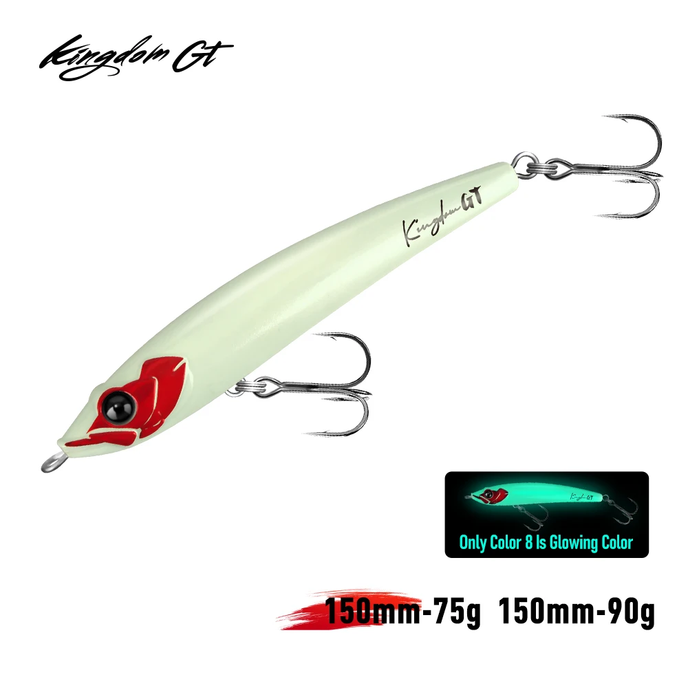 Kingdom GT Fishing Lure 150mm 75g 90g Trolling Sinking Stickbait ...