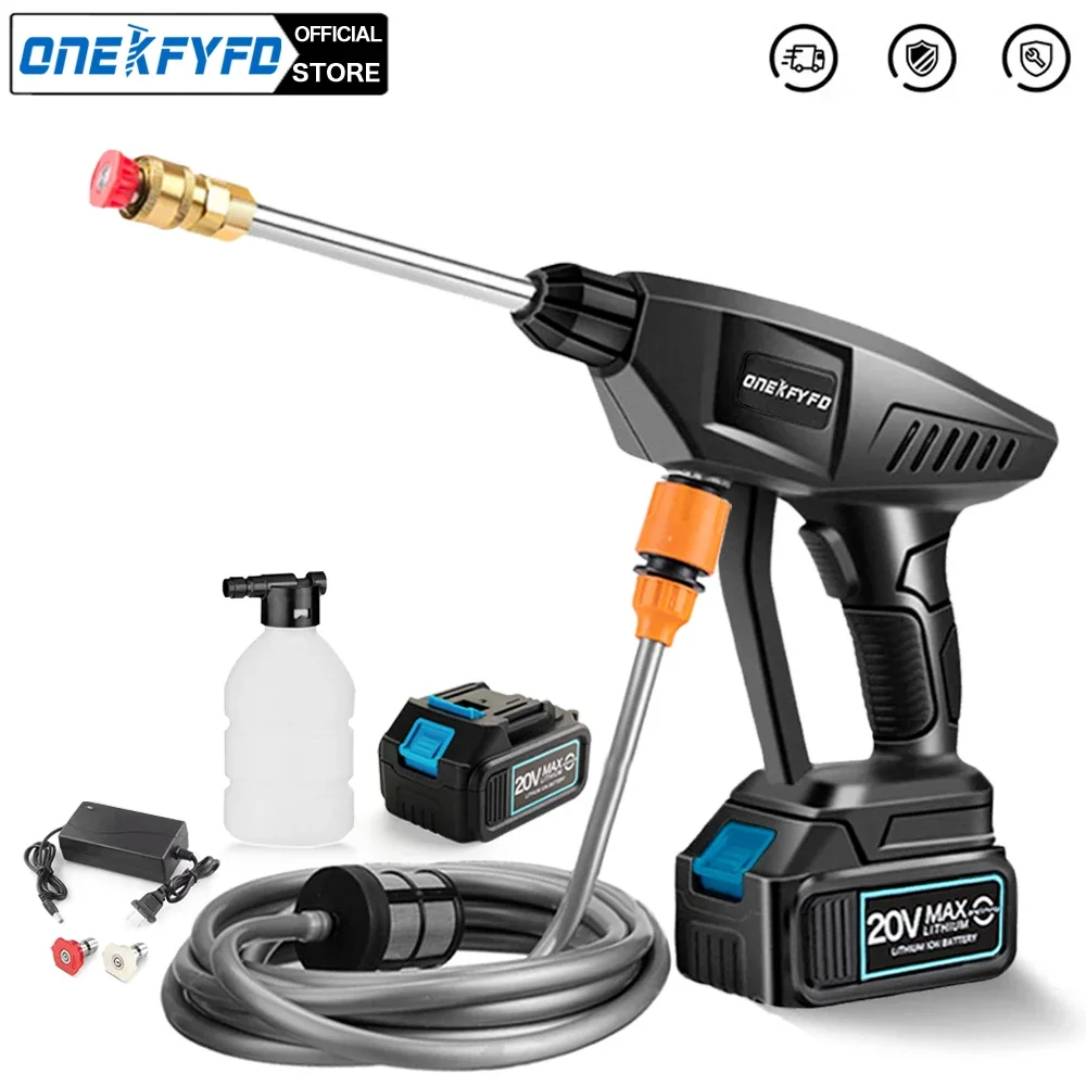 18-21V-30Bar-Wireless-High-Pressure-Car-Wash-Water-Spay-Gun-Portable ...