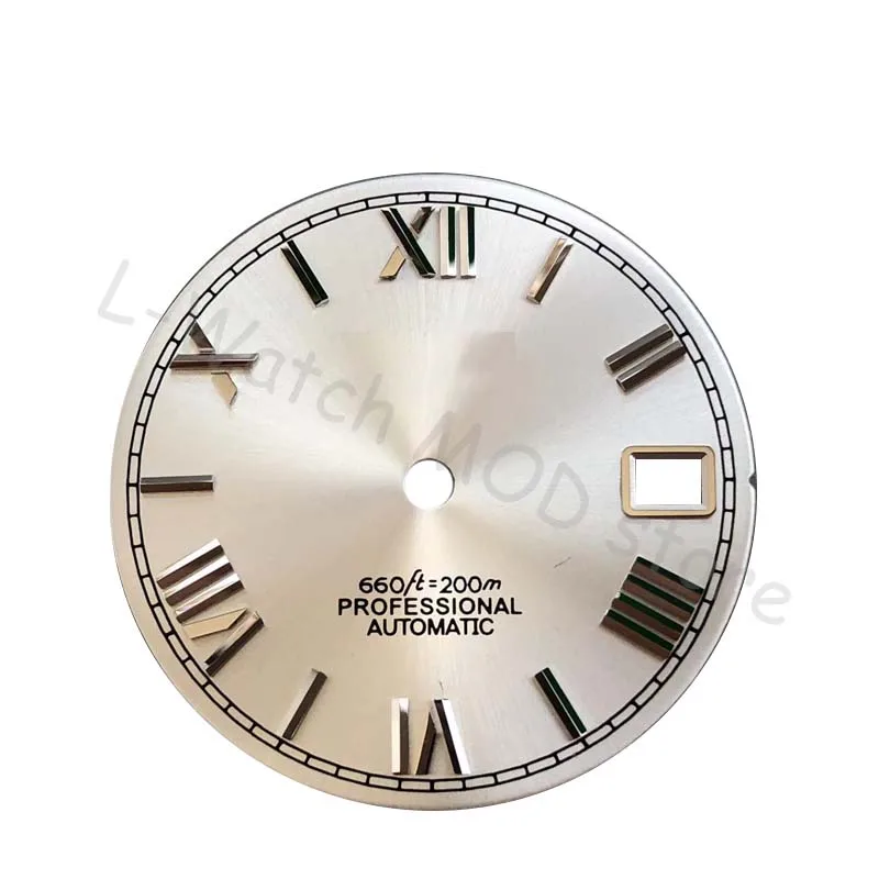 2022 Watch Dial Sun Grain Silver Nail 28.5mm Roman Word Assembly ...