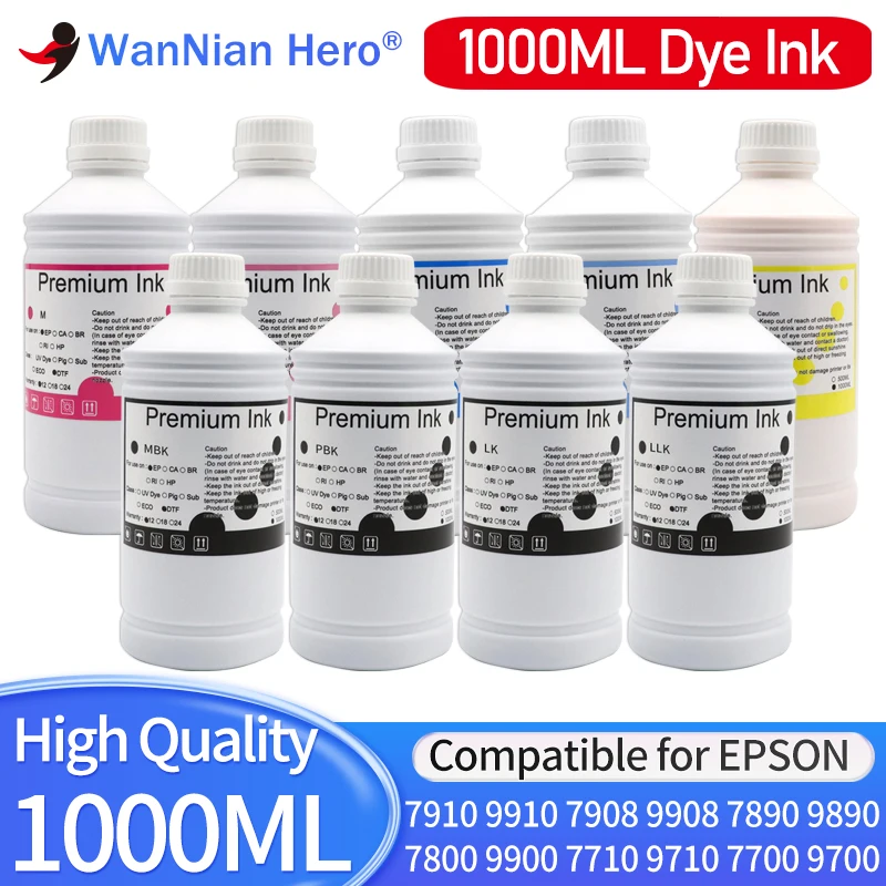 1000ml-Dye-ink-For-Epson-7910-9910-7908-9908-7890-9890-7800-9900-7710 ...