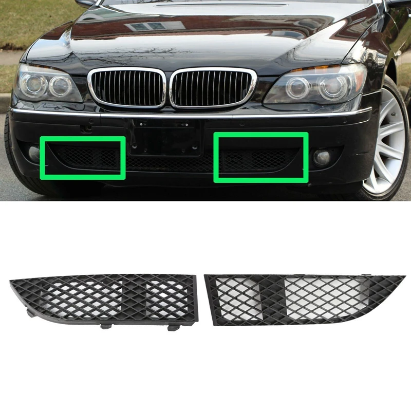 Front Bumper Lateral Grill Grille Pair For -bmw 7 Series E65 E66 Lci ...