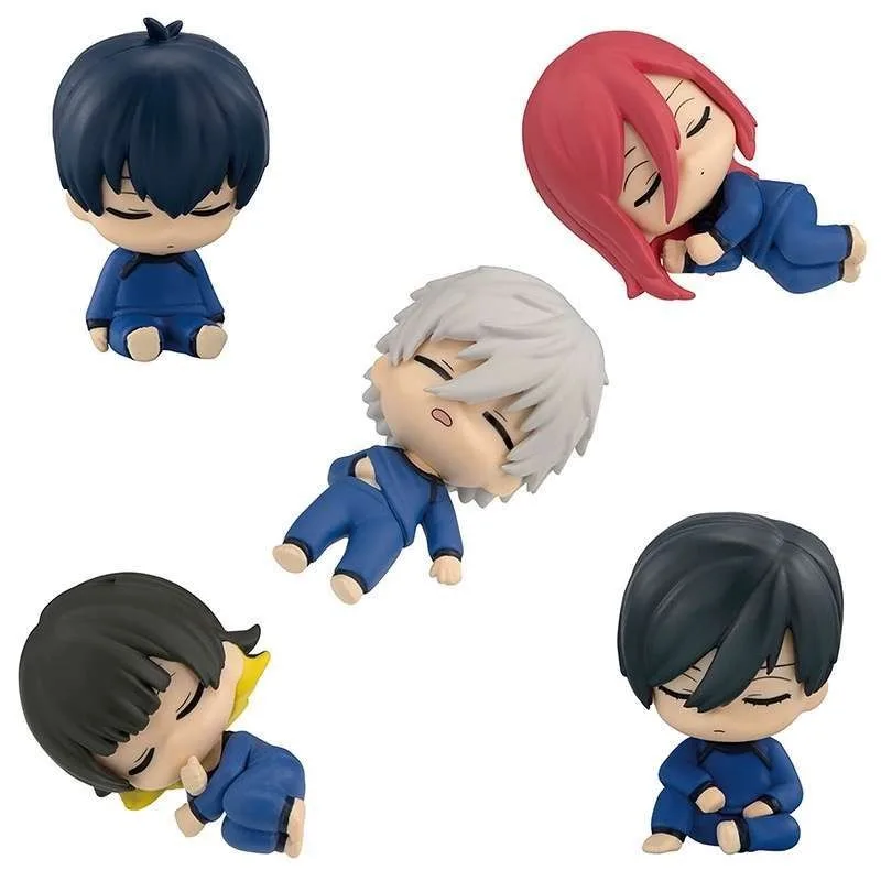 5pcs-Anime-Blue-Lock-figure-Sleep-Style-Chigiri-Hyoma-Nagi-Seishiro-Rin ...