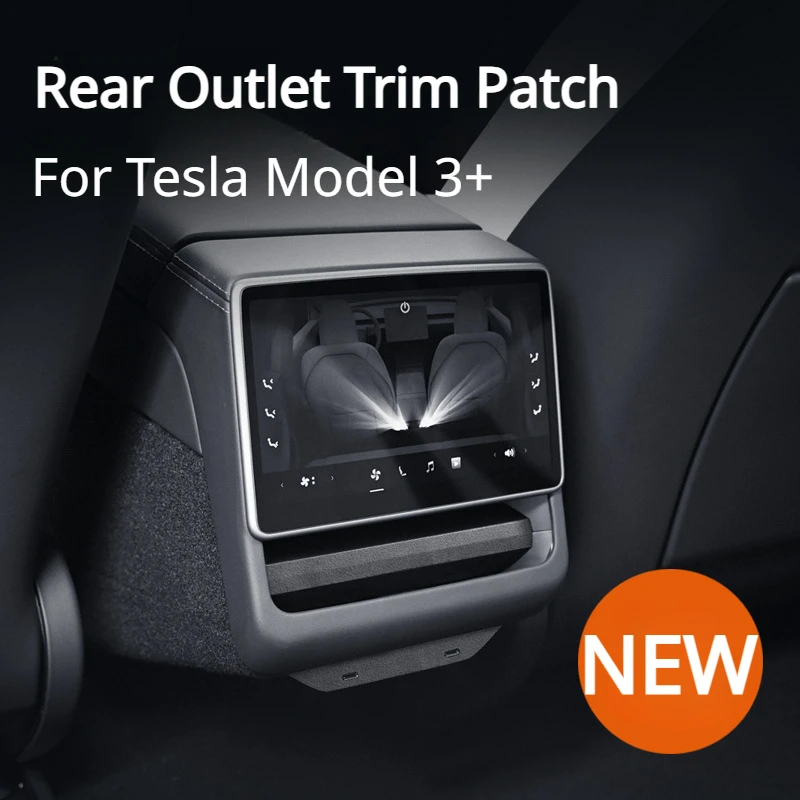 For-Tesla-Model-3-Highland-2024-Rear-Outlet-Trim-Patch-Alcantara-Suede ...