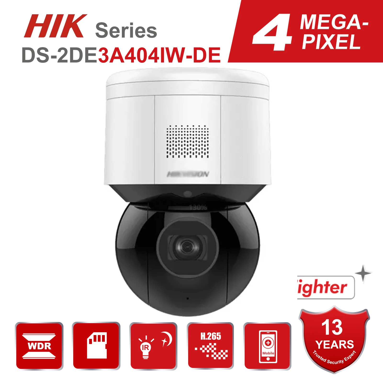 Hikvision IP Camera 4MP Mini Speed Dome PTZ Camera 4X Zoom CCTV ...