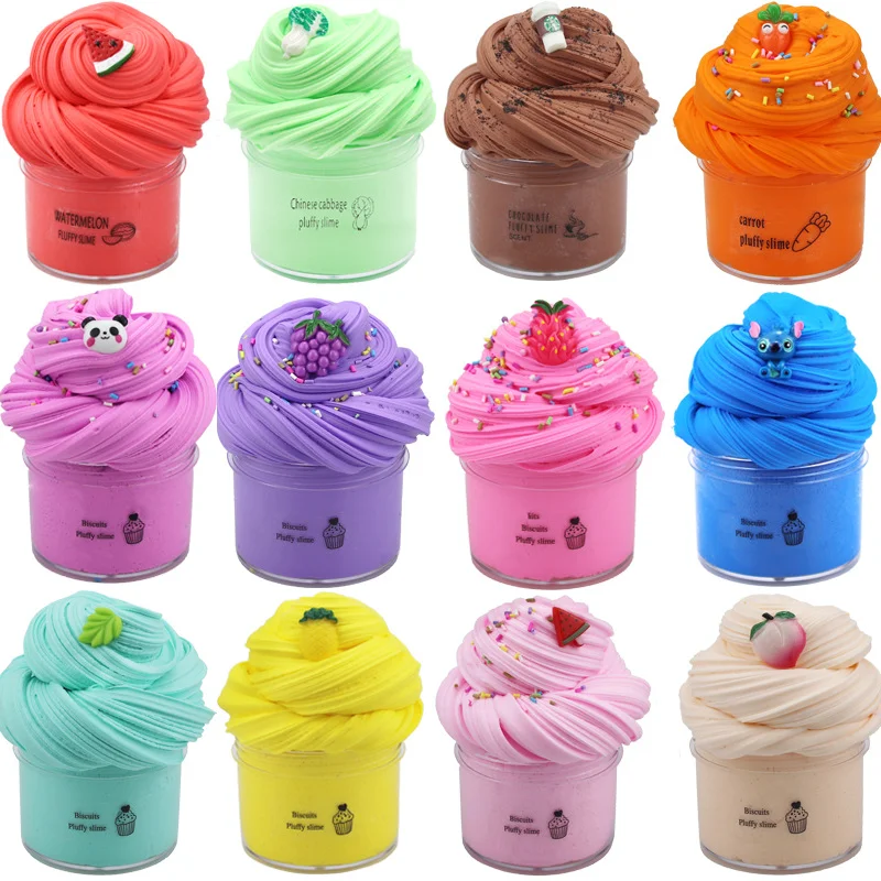 70ml Diy Butter Slimes Kit Fluffy Supplies Fruit Slime Pressure Soft ...