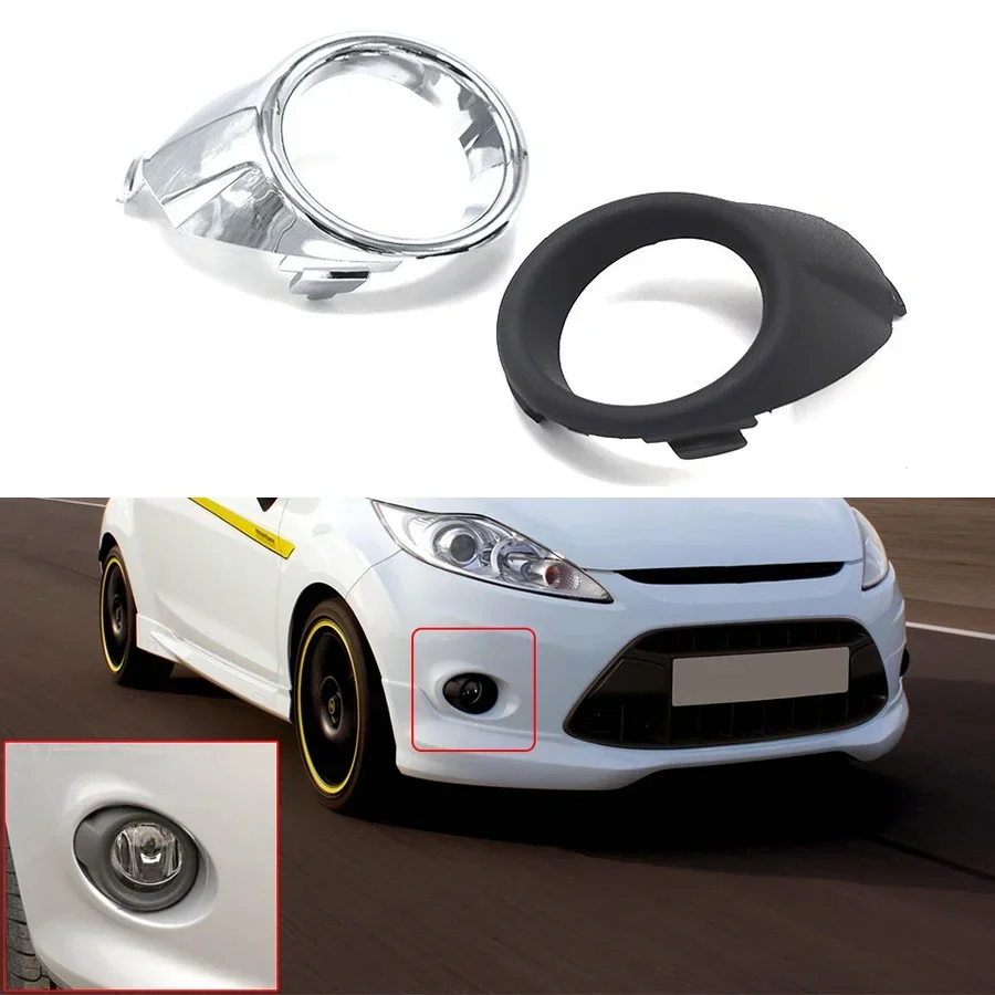 For Ford Fiesta 2009 2010 2011 2012 Car Accessories Front Bumper Garnish Trim Fog Lamp Cover Foglamp Hood Chroming Black AliExpress