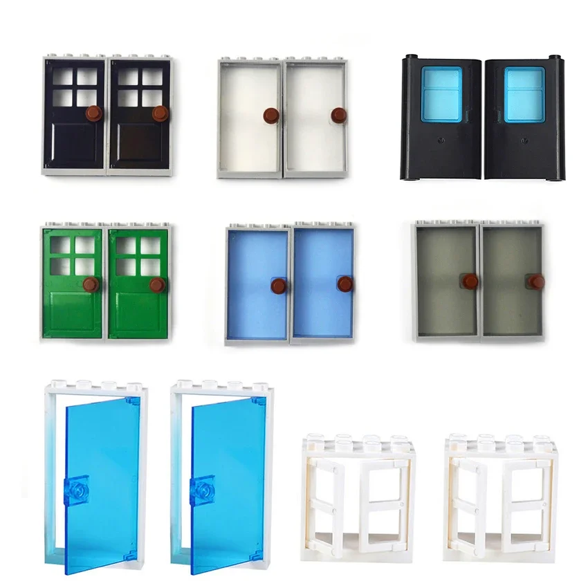 Set MOC 2400 Building Block Transparent Door And Windows for House ...