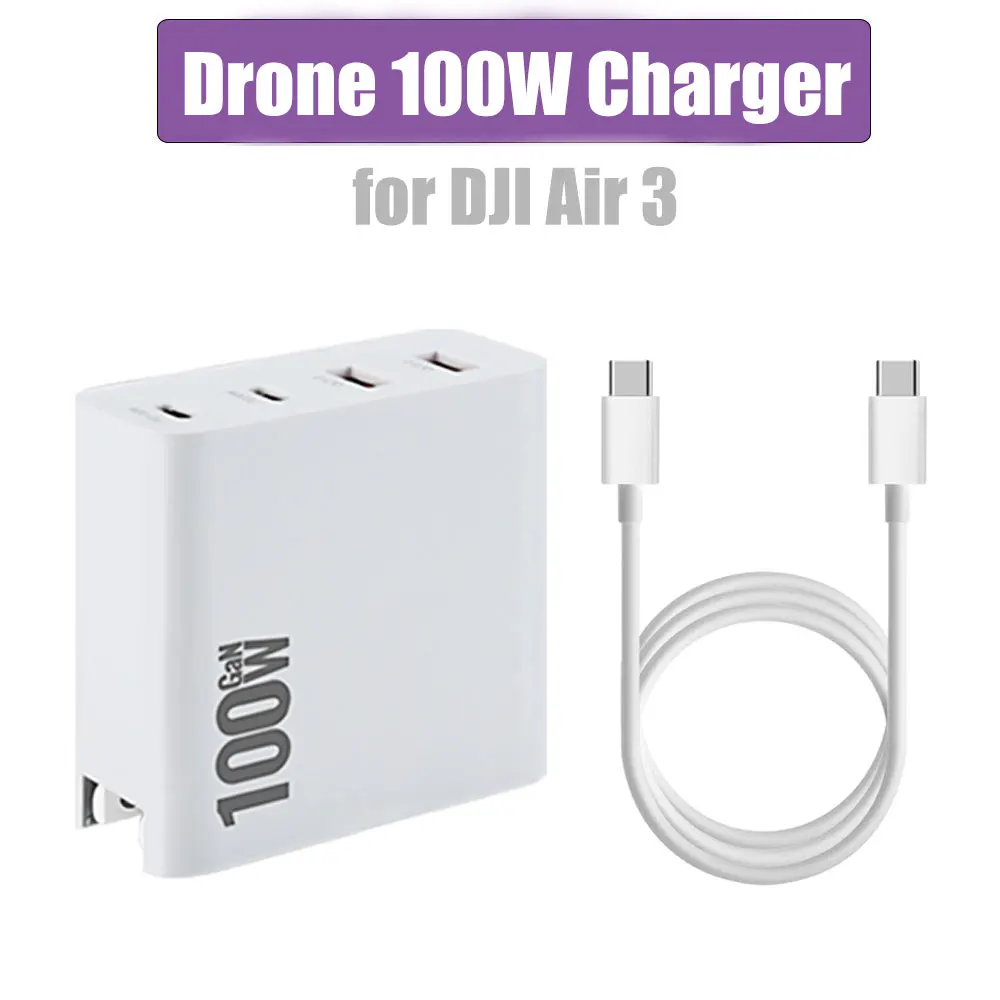 100W-Charger-For-DJI-Air-3-Drone-Chargers-Type-C-Fast-QC3-0-USB-Battery ...