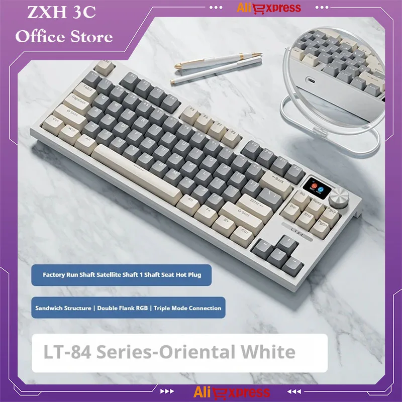 Lt84-Mechanical-Keyboard-With-84-Keys-2-4g-Wireless-Bluetooth-Wired ...