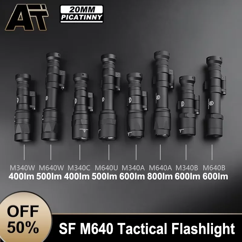 Airsoft Surefir M340 M640 M640B M340A Metal Flashlight High Power Scout ...