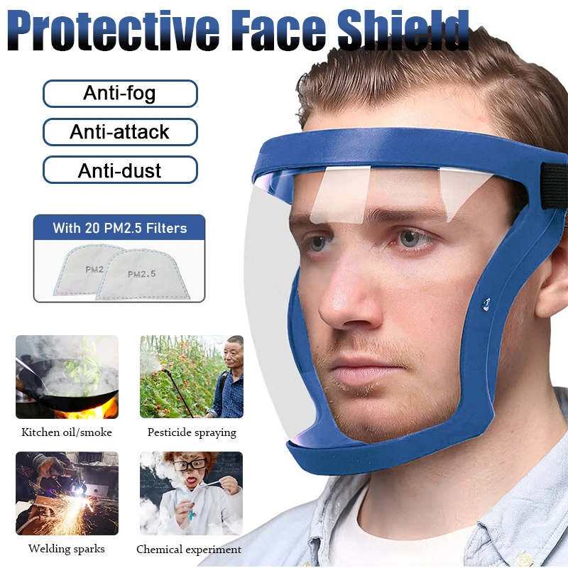 Protective Face Shield Dustproof Impact Resistance Woodworking Work ...