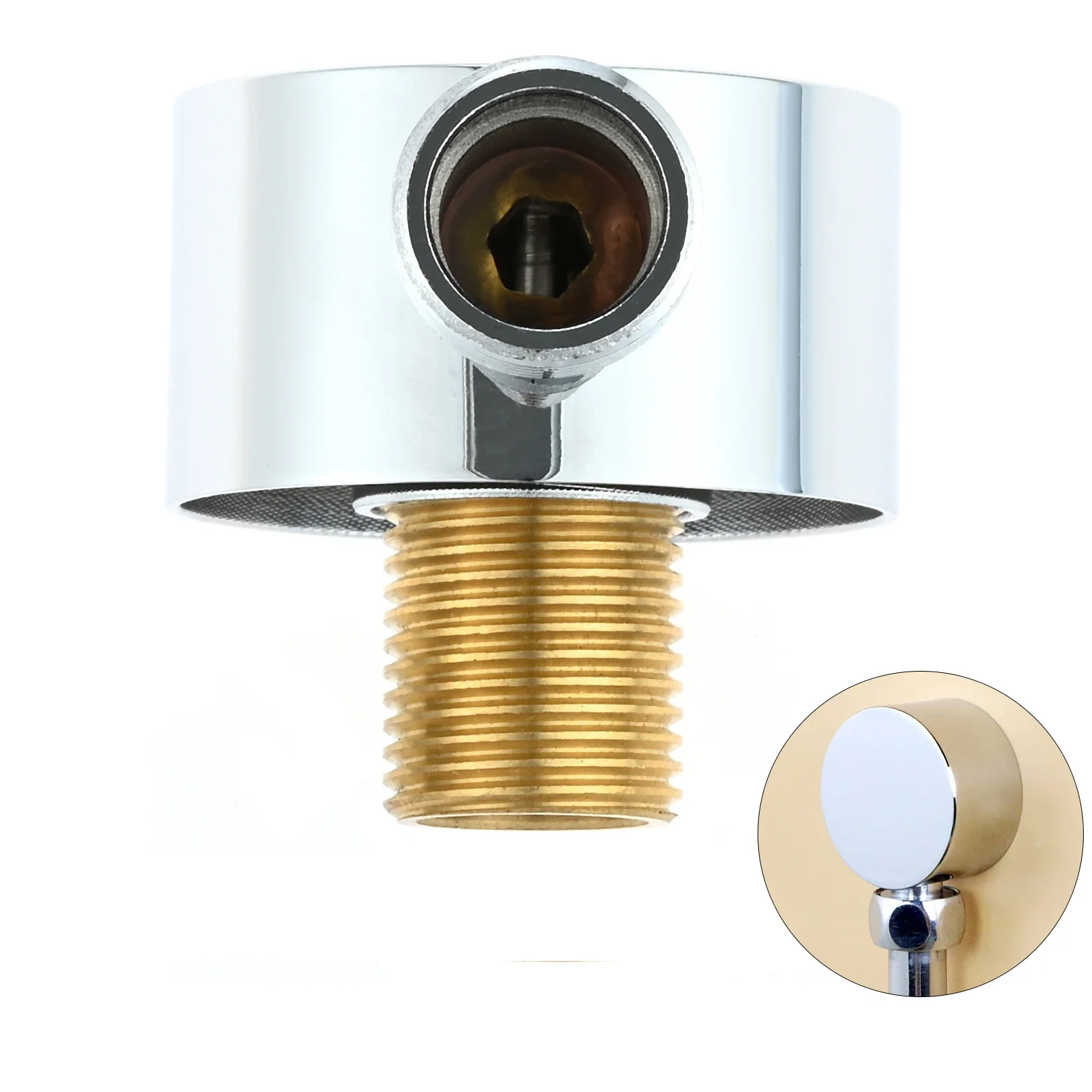 1Pc Full Copper Round Shower Adapter Concealed Shower Hose Elbow for ...