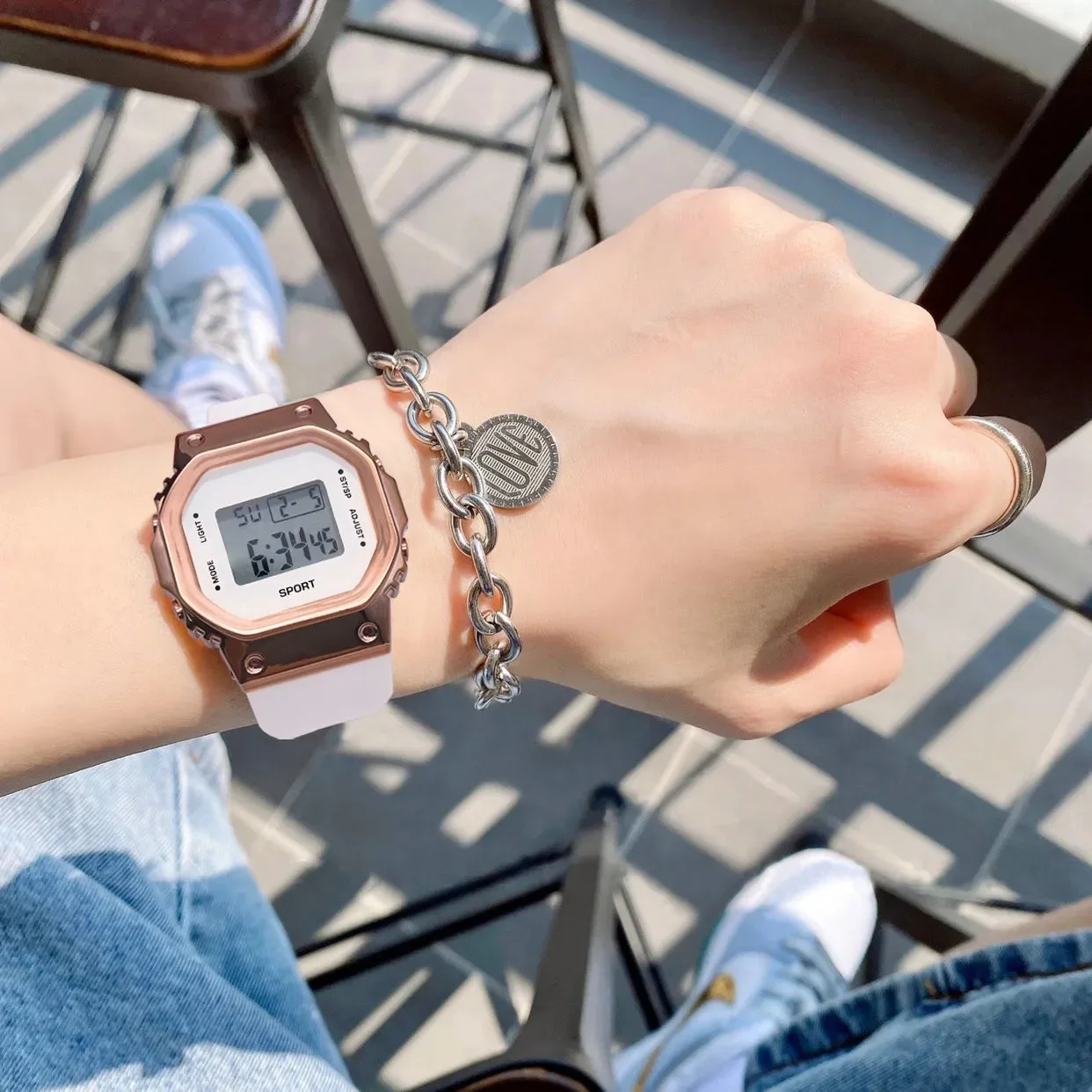 Retro-Couples-Digital-Square-Watch-Luminous-Sport-Dial-Casual-Clock ...