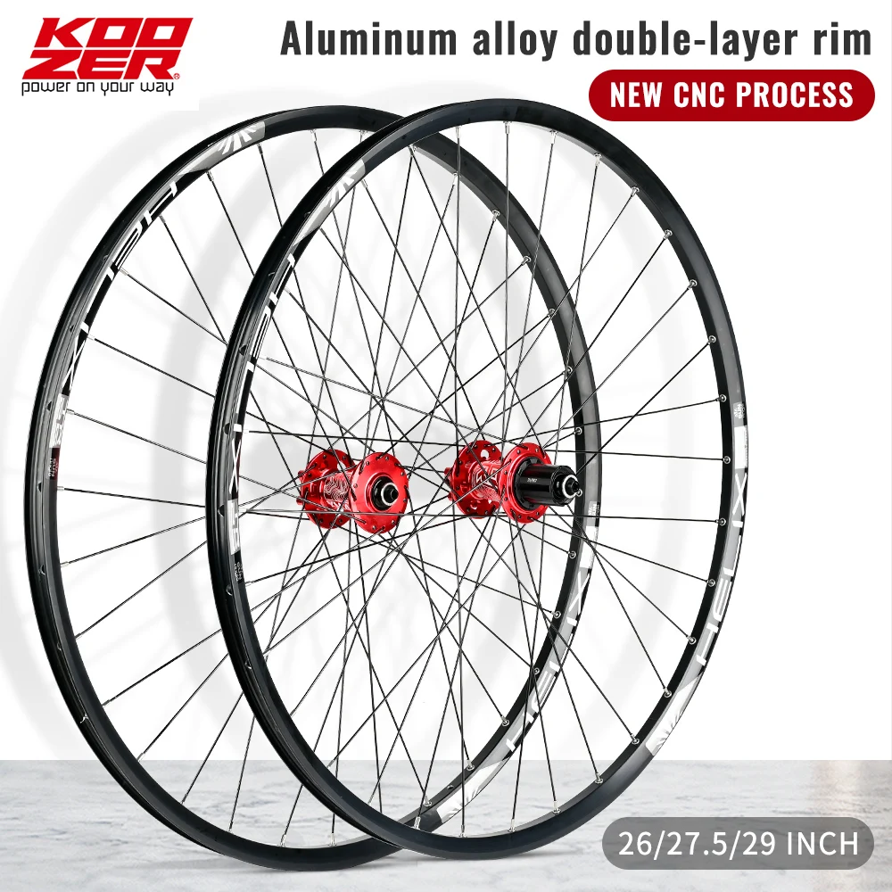 Koozer Mtb Bike Wheelset 26/27.5/29 Inch Qr/thru Axle Rims Xm490 Hubs ...