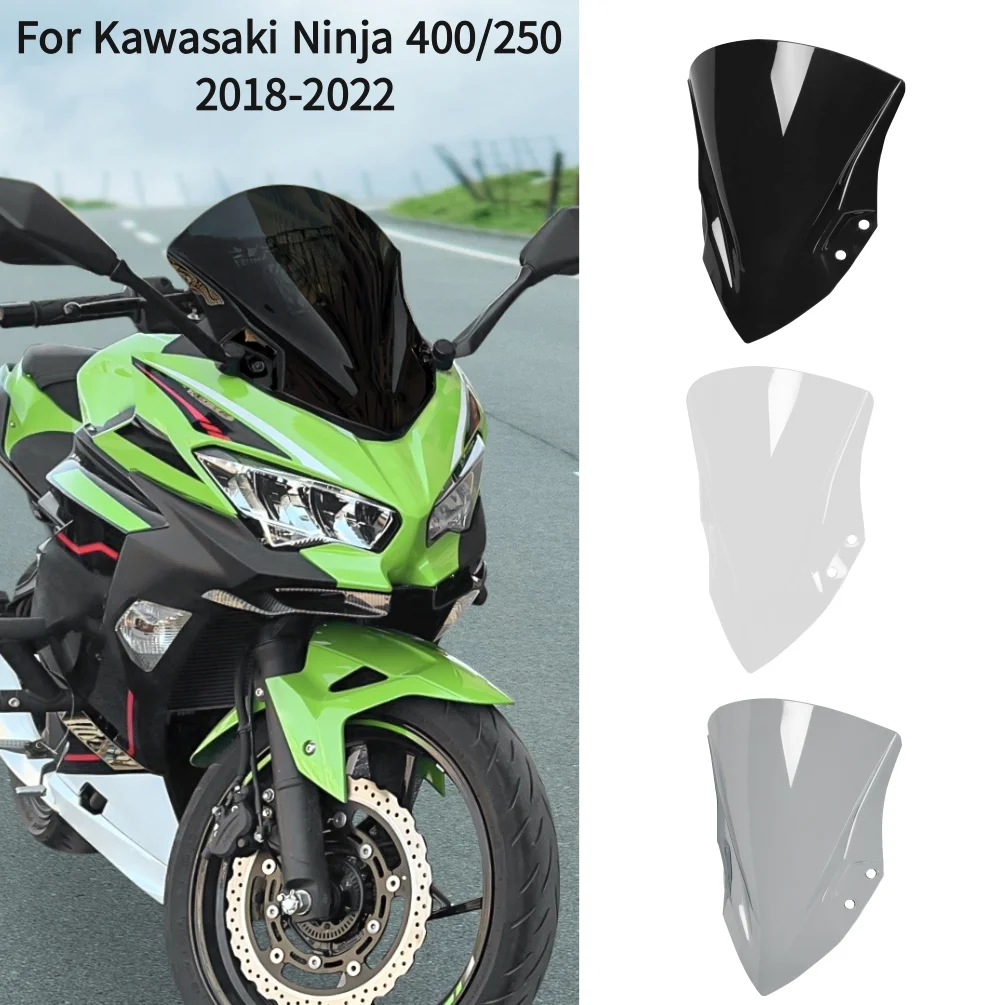 Motorcycle Double Bubble Windshield Wind Screen For Kawasaki NINJA 400 ...