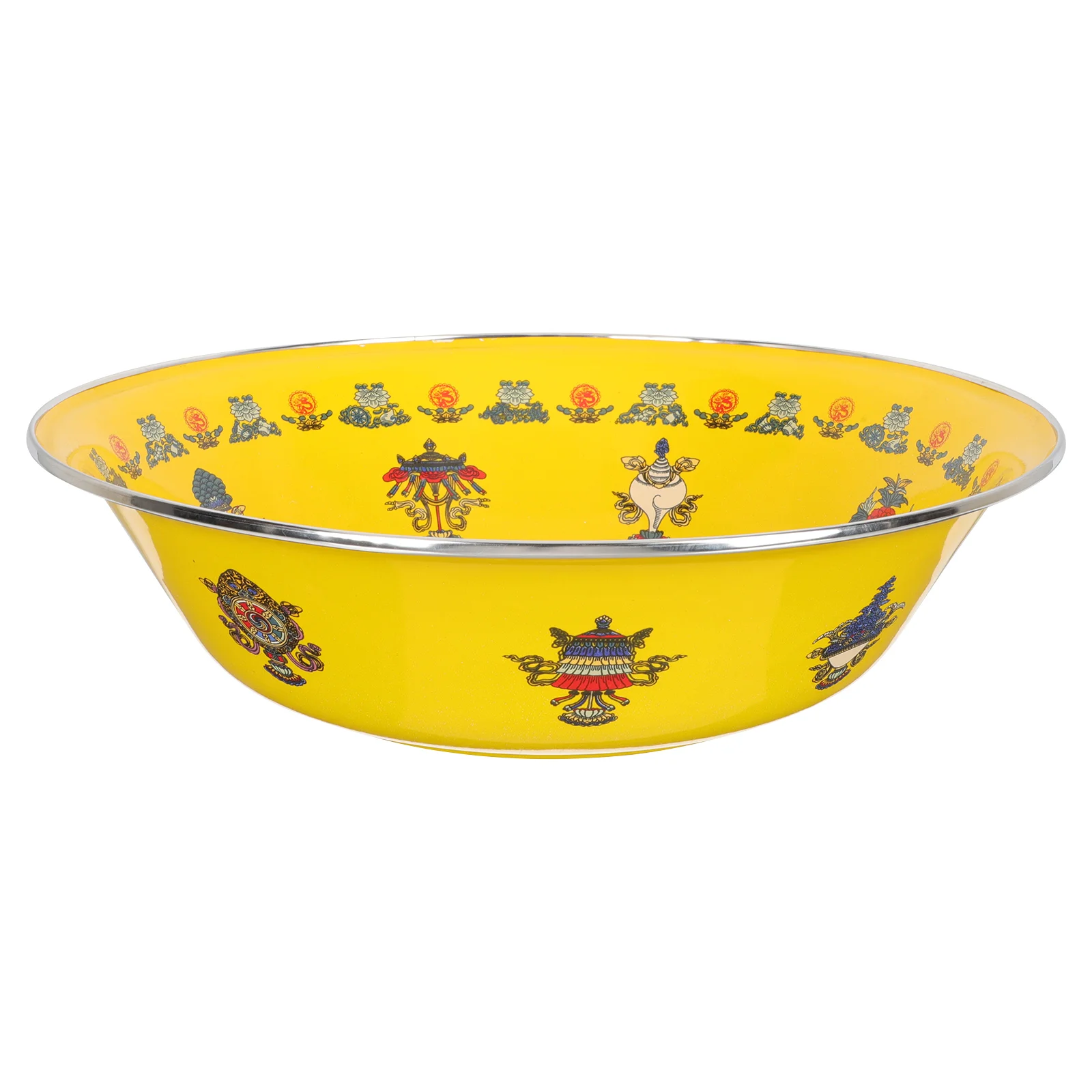 Enamel-Edge-Basin-Vintage-Kitchen-Utensil-Retro-Enameled-Mixing-Old ...