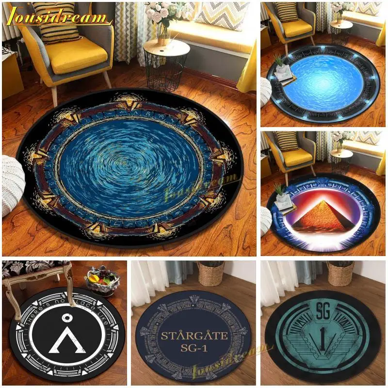 Stargate-Carpet-Movie-Non-slip-Floormat-Round-Area-Rug-Science-Fiction ...