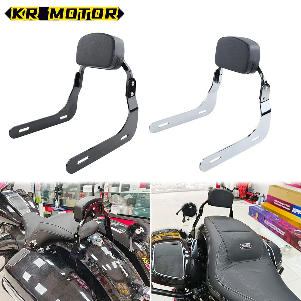 Fit-R-18-Motorcycle-Passenger-Seat-Backrest-Cushion-Rear-Sissy-Bar-Pad ...
