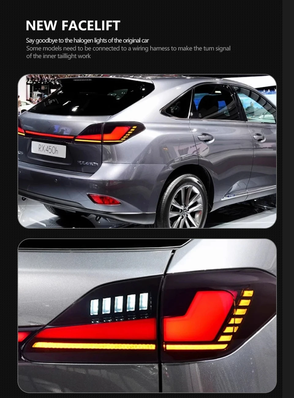 Lexus RX300 RX LED Tail Light 2009-2015 RX270 RX350 Rear Fog Brake Tur ...