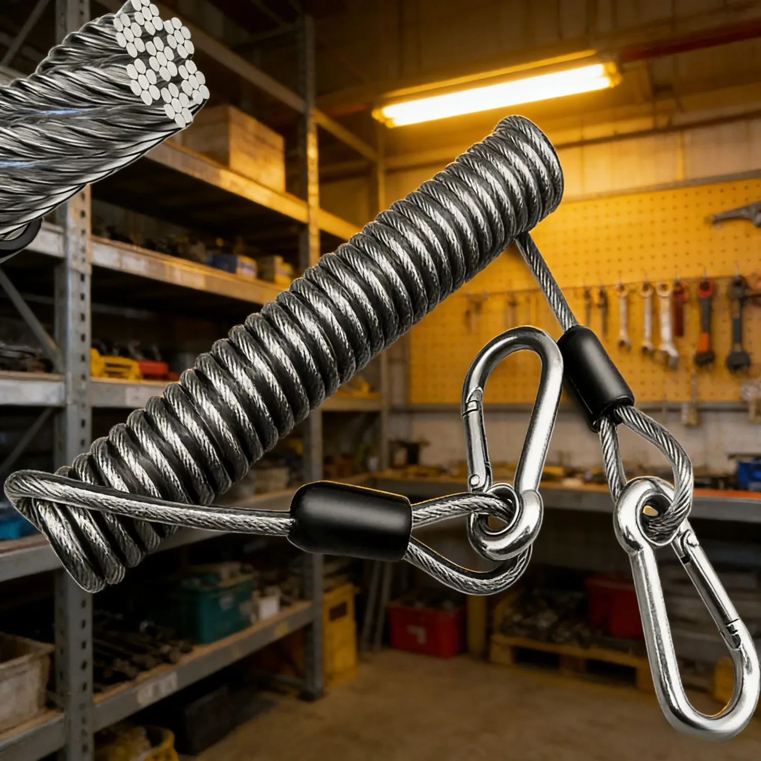 Strengthened steel wire rope, anti-fall rope, safety spring rope for ...