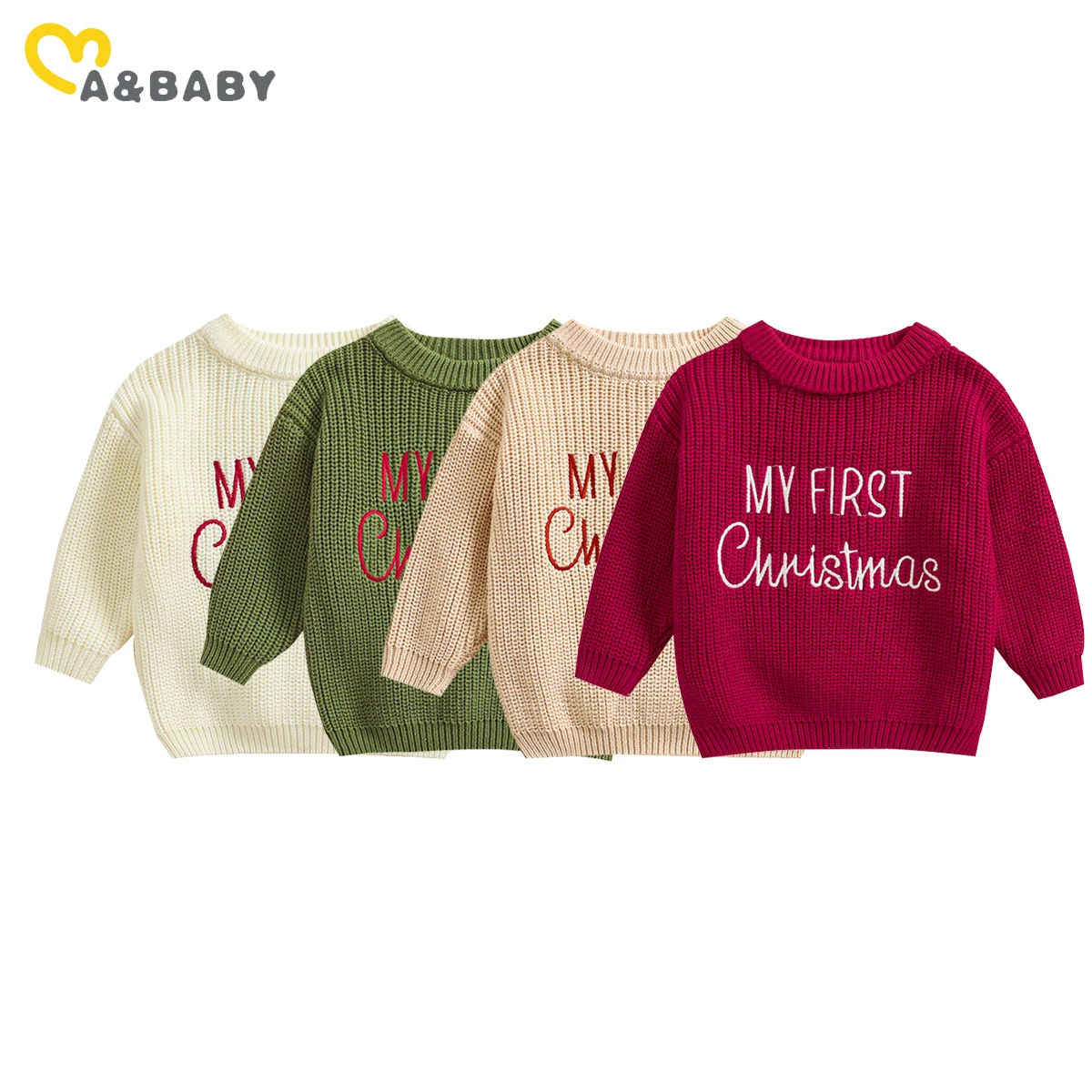 ma&baby 0-24M Christmas Newborn Infant Baby Boy Girl Sweaters Letter ...