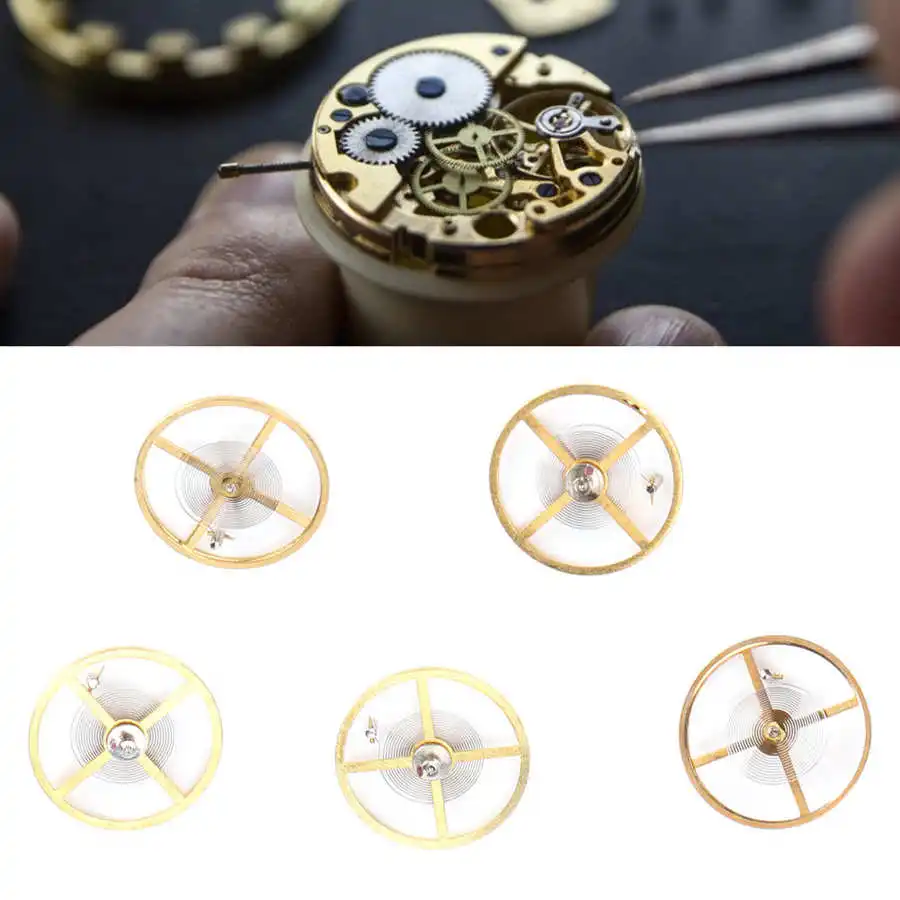 5Pcs-box-Watch-Balance-Wheel-With-Full-Swing-Hairspring-Replacement ...