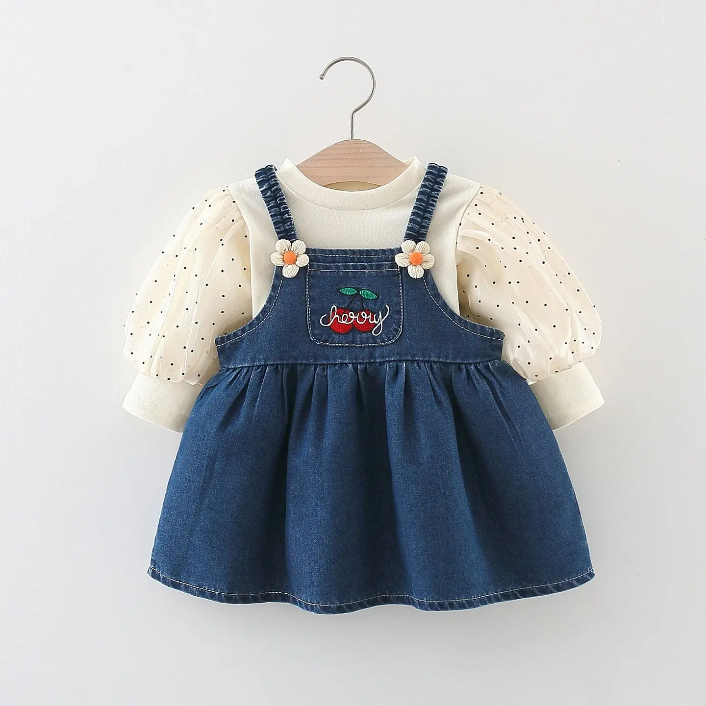 Spring-toddler-Girls-Baby-Clothes-Outfits-Sets-T-shirt-Denim-Strap ...