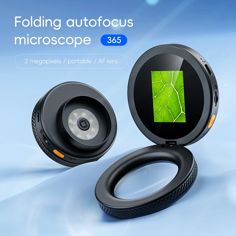 500X HD Digital Autofocus Microscope 2MP Foldable Magnifying Glass IPS ...