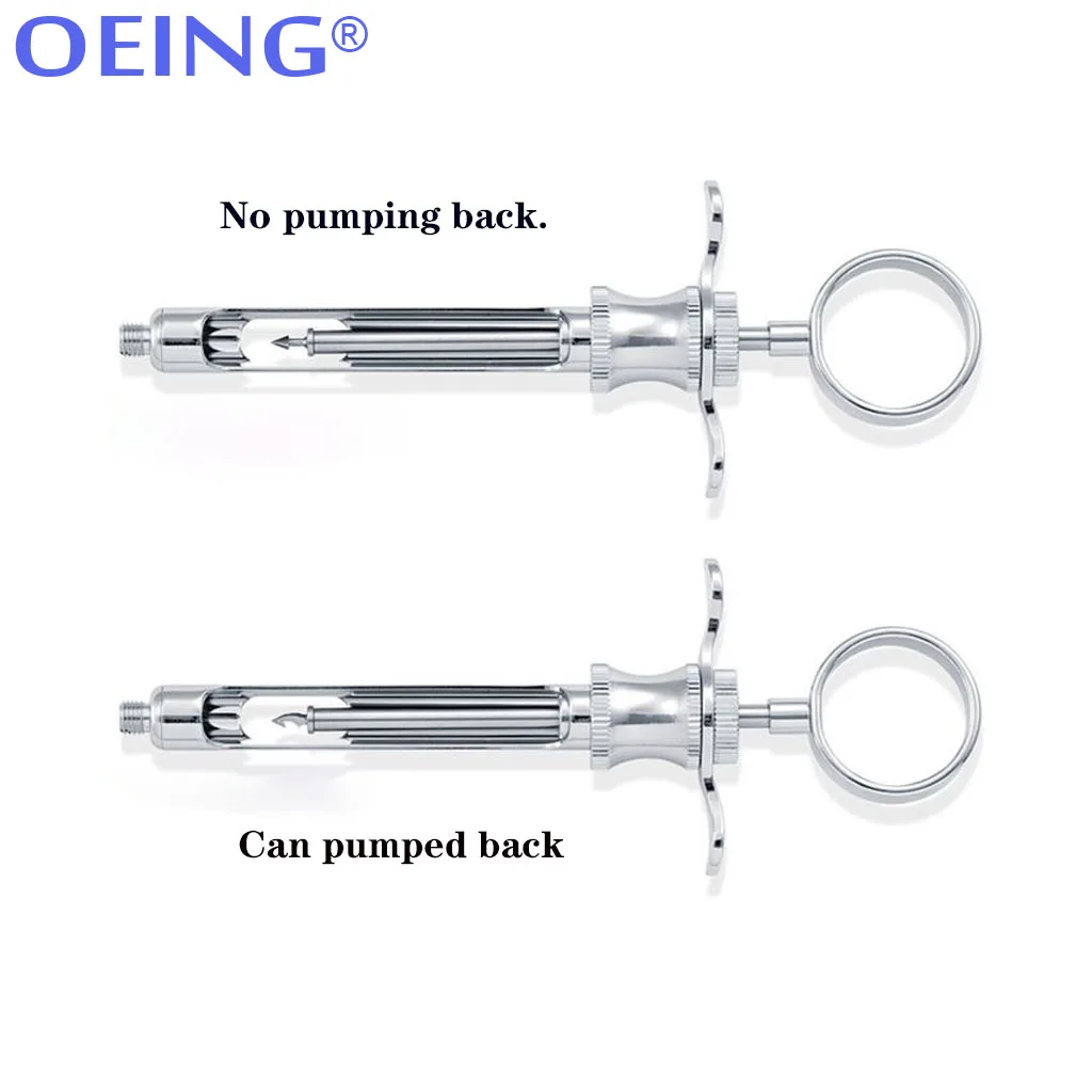 OEING 1Pc Dental Stainless Steel Syringe Anesthesia Injection Syringe ...