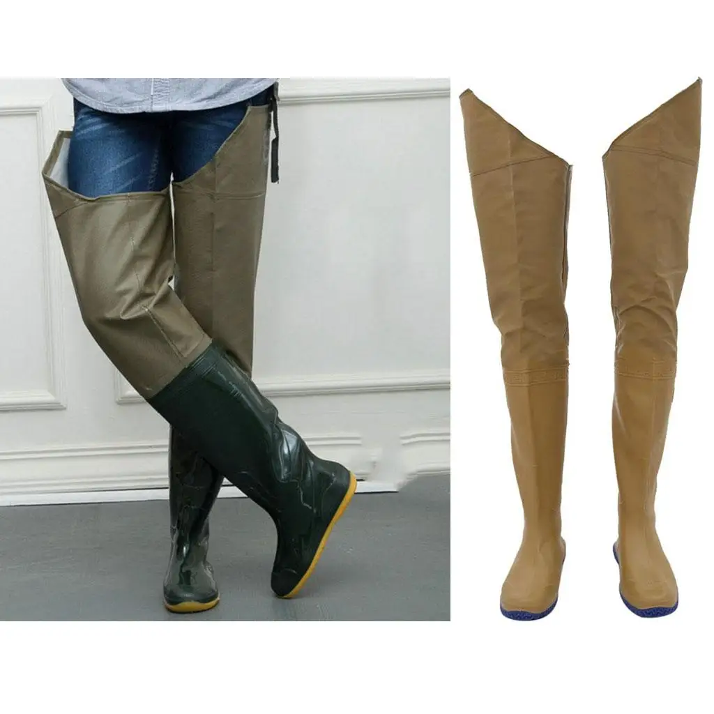 Waders-Catch-fish-Rubber-Waterproof-Fishing-Pants-Overall-Wading-Boot ...
