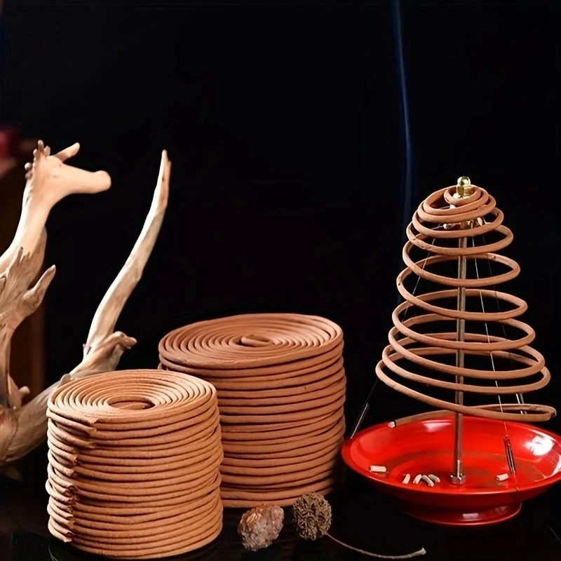 48-Plates-box-Natural-Sandalwood-Coil-Incense-Eaglewood-Wormwood ...