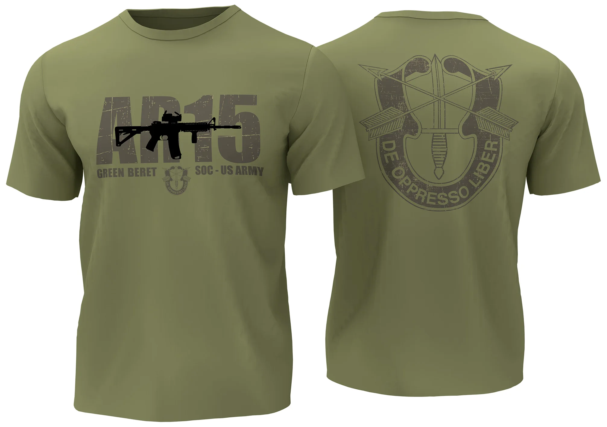 AR15-Assault-Rifle-US-Army-Green-Beret-T-Shirt-100-Cotton-O-Neck-Summer ...