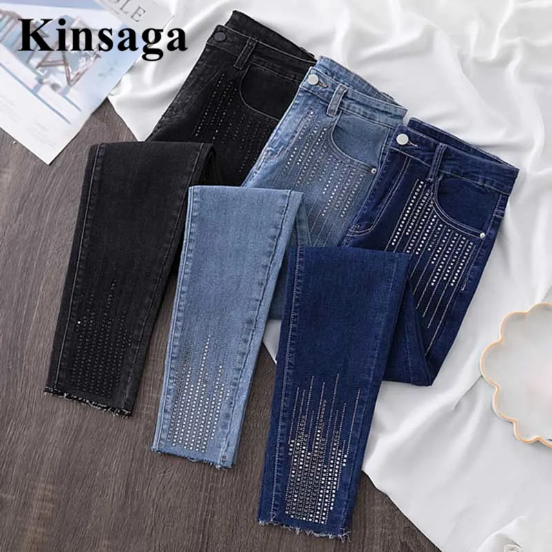 Rhinestone Studded Women Jeans | Miss Jeans Rhinestones | Stretch Jeans ...