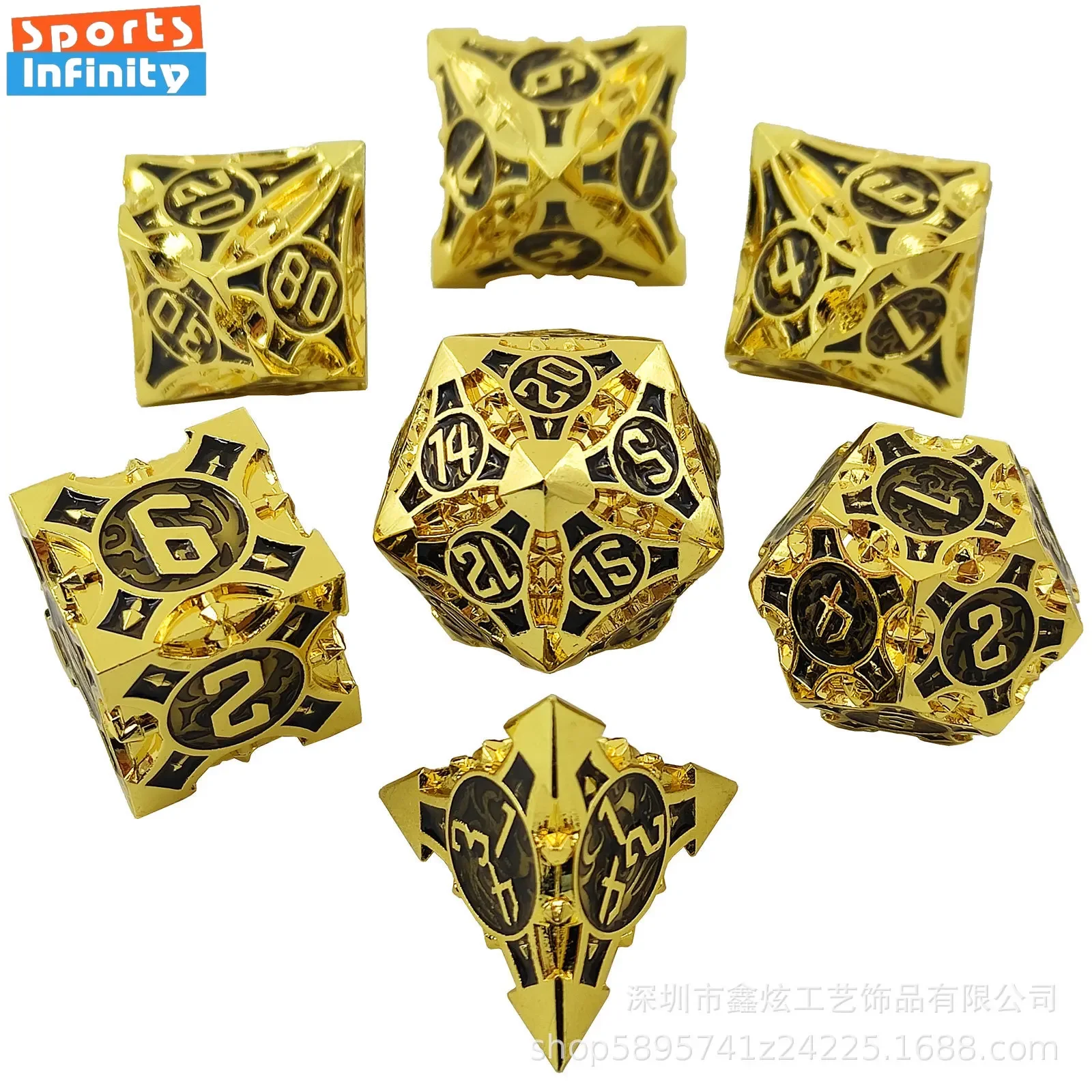 7Pcs-Set-Metal-Dice-Solid-Polyhedral-Dice-for-dnd-Running-Team-RPG-D4 ...