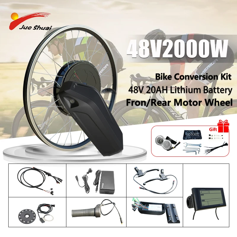Electric-Bike-48V-2000W-Conversion-Kit-20-26-27-5-700C-28-29-inch ...
