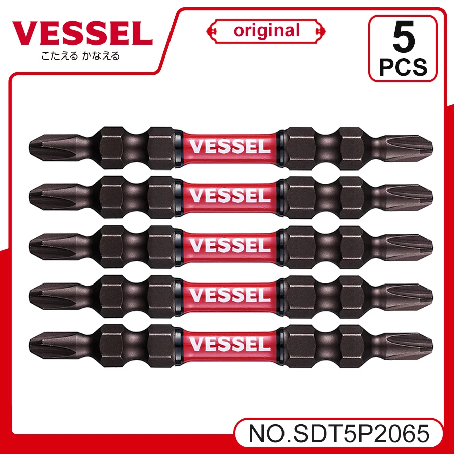 VESSEL Magnetic Cross Tip Screwdriver Set SDT Series 65-150mm Thin ...