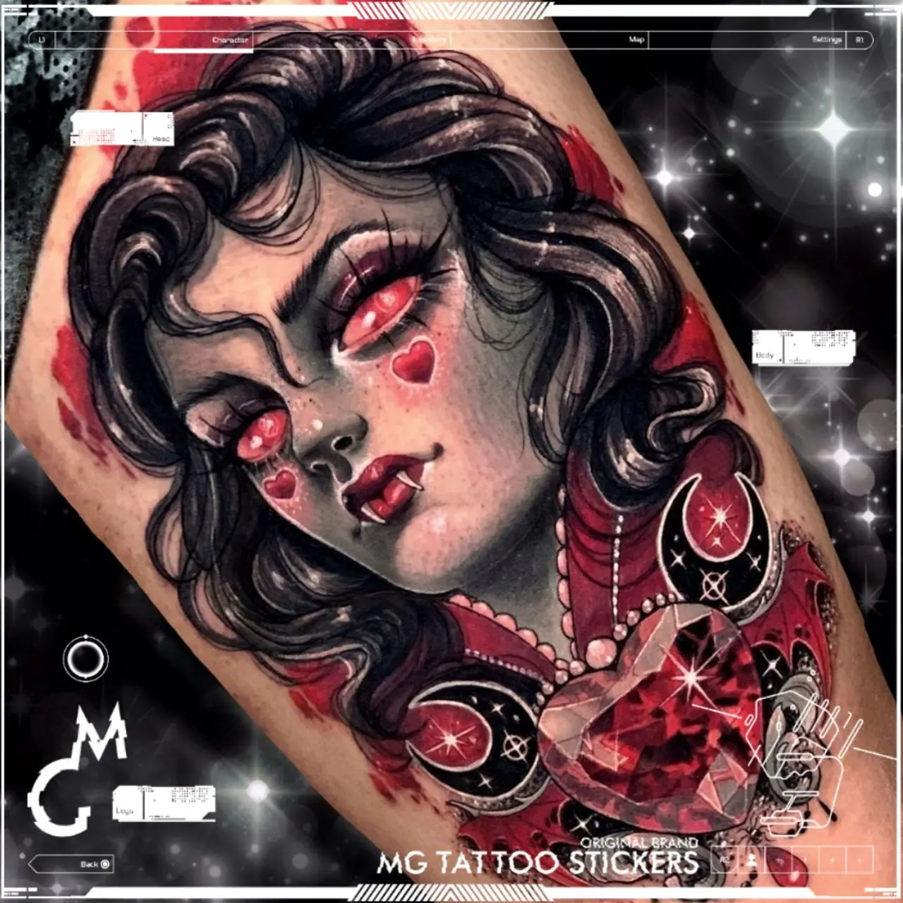 Vampire Pin Up Tattoo