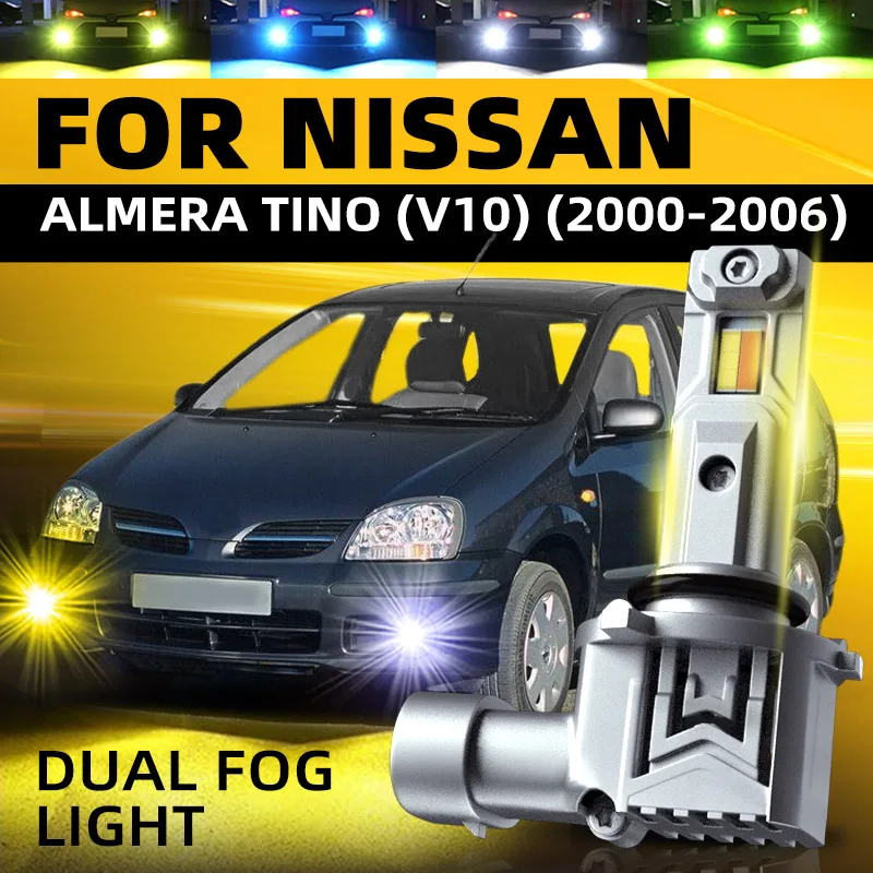 2pcs Car LED Front Fog Light Lamps Bulbs White Yellow Dual Color ...